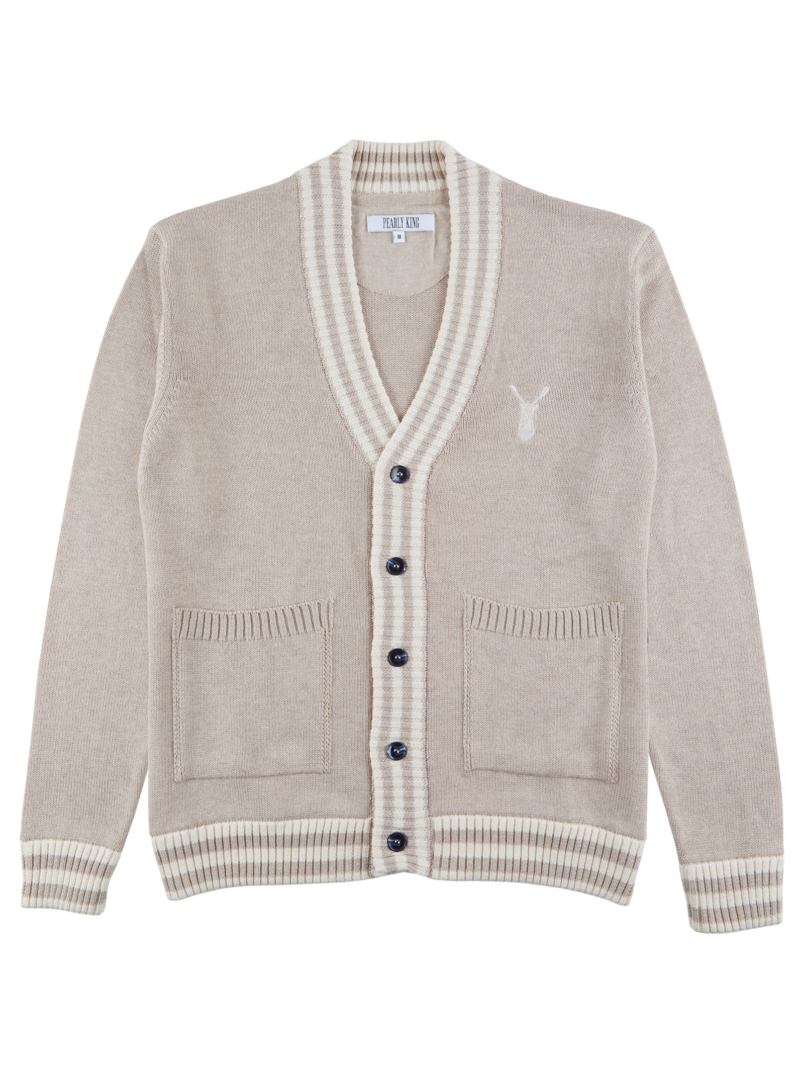 Barrett Clay Mens Long Sleeve Knitted Cardigan | Pearly King